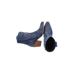 Ital-Design Cowboystiefel 'Western- & Bikerboots' Damen Gr&ouml;&szlig;e 39 blue denim / wei&szlig; Winterschuhe