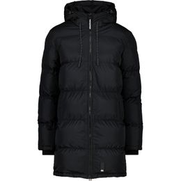 alife and kickin Winterjacke ALIFE & KICKIN "Herren TimonAK A", Herren, Gr. S, schwarz (moonless), 100% Polyester, Jacken, Lange Jacke mit gefütterter Kapuze in gerader Passform