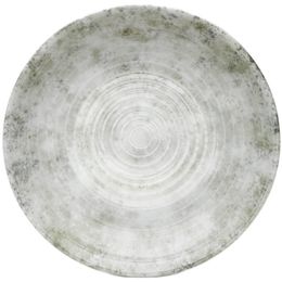 Pastateller Van Well "Korfu, tiefer Teller 21,5 cm, 6 Stück", grau, H:5cm Ø:21,5cm, Porzellan, Speiseteller, mit Digitaldruck, spülmaschinen- und mikrowellengeeignet
