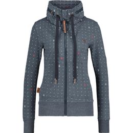 alife and kickin Kapuzensweatjacke ALIFE & KICKIN "Damen VivianAK B", Damen, Gr. M, blau (marine), 50% Baumwolle, 50% Polyester, Sweatjacken