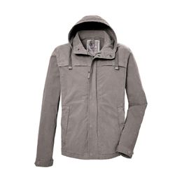 G.I.G.A. by Killtec Funktionsjacke "GS 16 MN JCKT GOTS", Herren, Gr. L, grau (stein), Oberstoff: 98% Baumwolle (aus biologischem Anbau), 2% Elasthan, Futter: 100% Baumwolle (aus biologischem Anbau), G.I.G.A. DX BY KILLTEC, Sportlich, Jacken, Bio-Baumwolle, Peach Finish, verstellbare Ärmel, regulierbare Kapuze