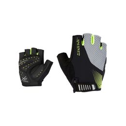 Fahrradhandschuhe Ziener "CUDJO-Z", Damen, Gr. 7, gelb (schwarz.poison gelb), Materialmix, Handschuhe
