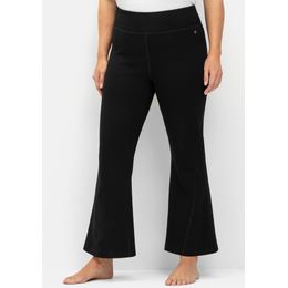 Webhose sheego, Damen, Gr. 50, Normalgrößen, schwarz, 52% Polyester, 40% Baumwolle, 8% Elasthan, unifarben, Hosen