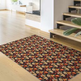 Bilderwelten Teppich Opulent Barockes Blumenbouquet