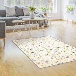 Bilderwelten Teppich Wildblumen Aquarell Muster
