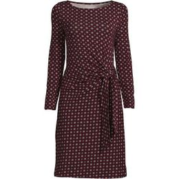 LANDS' END Jerseykleid mit U-Boot-Ausschnitt, Damen,  Rot, Baumwolle Modal, by Lands' End