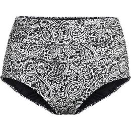 LANDS' END Geraffte Bikinihose, figurstraffend, Damen,  Schwarz, Elasthan/Nylon-Mischung, by Lands' End