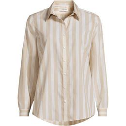 LANDS' END B&uuml;gelfreie Baumwoll-Bluse, Damen,  Beige, Baumwolle, by Lands' End