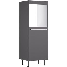 KOCHSTATION Backofen/Kühlumbauschrank »KS-Bern2« Breite 60 cm, Höhe 176, 6 cm, 1 Tür für integrierten Kühlschrank anthrazit/anthrazit