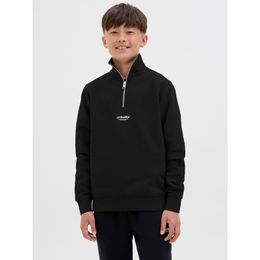 Jack & Jones JACK & JONES JUNIOR Sweatshirt »JJESOHO SWEAT QUARTER ZIP HN NOOS JNR« Black 140 140 Sweater von Jack & Jones Junior