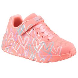 Skechers Sneaker »UNO LITE - LOVE LEVITATE« Schnürschuh mit bedruckter Sohle, Größenschablone zum Download koralle 33 33 Coole Sneaker mit Graffiti...