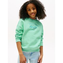 Tommy Hilfiger Sweatshirt &raquo;TOMMY SCRIPT SWEATSHIRT&laquo;, f&uuml;r Kinder bis 16 Jahre, mit gl&auml;nzendem Druck Menthol 7 (122) 7 (122) Sweatshirt von Tommy...