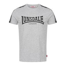 Lonsdale T-Shirt 'Vetry' Herren Gr&ouml;&szlig;e M graumeliert / schwarz / wei&szlig;