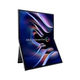 ASUS ZenScreen Fold MQ17QH, OLED-Monitor 43.9 cm (17.3 Zoll), silber, QHD, USB-Hub, faltbar, Dual USB-C, Mini-HDMI