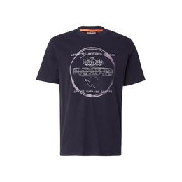 Napapijri T-Shirt 'S-Bald' Herren Gr&ouml;&szlig;e L grau / orange / schwarz