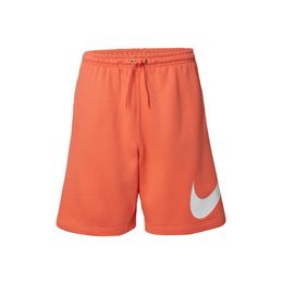 Nike Sportswear Shorts 'CLUB' Herren Größe 34 orangerot / weiß