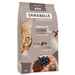 Sanabelle Trockenfutter Katze, Adult, Sensitive mit Lamm 2x2 kg