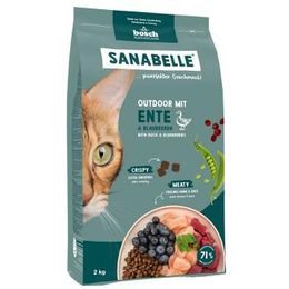 Sanabelle Trockenfutter Katze, Adult, Outdoor, mit Ente 2x2 kg