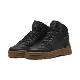 Sneaker Puma "Rebound Abrupt Sneakers Erwachsene", Herren, Gr. 38, schwarz (schwarz shadow gray bronze braun), Obermaterial: Textil, Synthetik, Kuhleder. Futter: Textil. Innensohle: Textil. Laufsohle: Gummi, Schuhe Sneaker