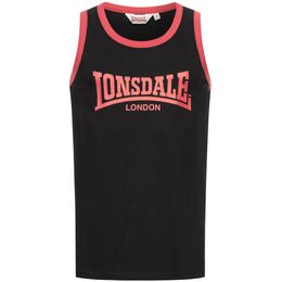 Lonsdale Top 'Knockan' Herren Gr&ouml;&szlig;e M rot / schwarz