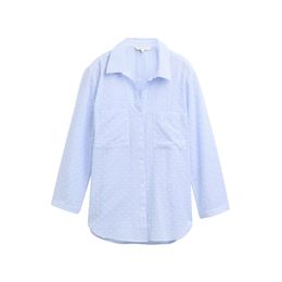 Tom Tailor Bluse Damen Gr&ouml;&szlig;e XL hellblau / wei&szlig;
