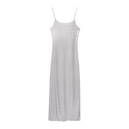 Pull&Bear Pull&bear Kleid Damen Gr&ouml;&szlig;e 42 silber Winterkleid