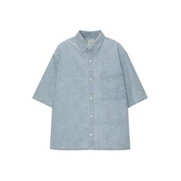 Pull&Bear Pull&bear Hemd Herren Gr&ouml;&szlig;e XS blau / blue denim