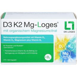 Dr. Loges + Co. GmbH D3 K2 Mg-Loges Kapseln 100 St