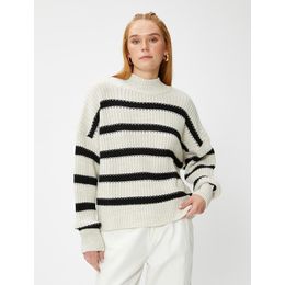 KOTON Pullover Damen Größe L schwarz / offwhite