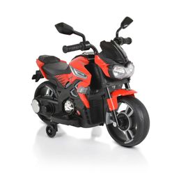 Moni Kinder Elektromotorrad Houston 1188F Musik, MP3, Scheinwerfer, St&uuml;tzr&auml;der rot