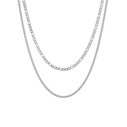 Hey Happiness Necklace 'Grip Duo' male Silver size 44 cm