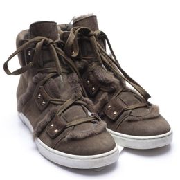 Salvatore Ferragamo Stiefeletten Damen Größe 38.5 Second Hand dunkelgrün
