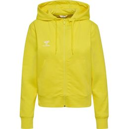 Hummel Athletic Zip-Up Hoodie 'GO 2.0' female Yellow size XL