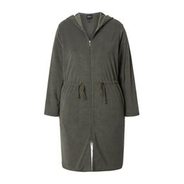 Ulla Popken Short Bathrobe female Grey size 42-44