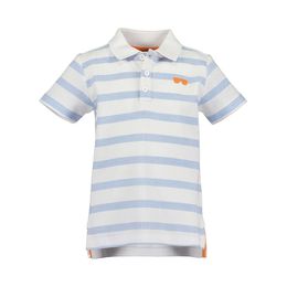 Blue Seven Poloshirt in Wei&szlig;/ Hellblau - 50% | Gr&ouml;&szlig;e 92 | Kinder-oberteile