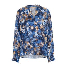 Culture Bluse Damen Größe S blau / enzian / braun