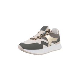 Ital-Design Sneaker Damen Gr&ouml;&szlig;e 41 hellbeige / dunkelgrau / tanne