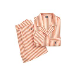 Polo Ralph Lauren Pyjama ' Crop & Boxer Set ' Damen Größe S orange / weiß Winterkleid