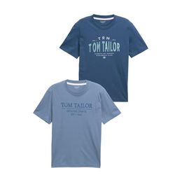 Tom Tailor T-Shirt Herren Gr&ouml;&szlig;e M opal / enzian / himmelblau / wei&szlig;