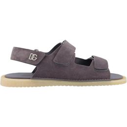Dolce & Gabbana Dolce&Gabbana Slipper & Pantoletten - Heren Strap Sandal Grijs - Gr. 43 (EU) - in Grau - f&uuml;r Damen