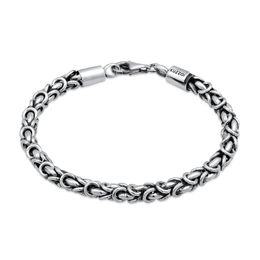 Kuzzoi Armb&auml;nder - Armband K&ouml;nigskette Klassik 925 Silber - Gr. 23 CM - in Grau - f&uuml;r Damen