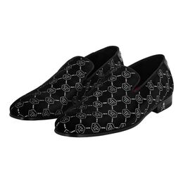 Philipp Plein Slipper & Pantoletten - Loafer Monogram Mit Schmucksteinen - Gr. 43 (EU) - in Schwarz - f&uuml;r Damen