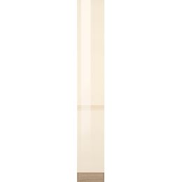 Apothekerschrank KOCHSTATION, B:30cm H:200cm T:60cm, beige, Holzwerkstoff, Küche, Schränke, "KS-Virginia", 200 cm hoch 30 cm breit, 2 Auszüge mit 5