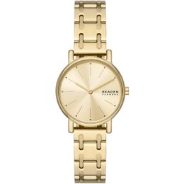 Skagen Damen Quarzuhr "SIGNATUR LILLE", gold, Armbanduhren, Armbanduhr, Damenuhr, analog, Edelstahlarmband