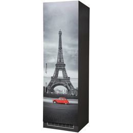 K&uuml;hlumbauschrank KOCHSTATION, B:60cm H:200cm T:60cm, grau, Holzwerkstoff, Schr&auml;nke, "KS-Paris", Breite 60 cm