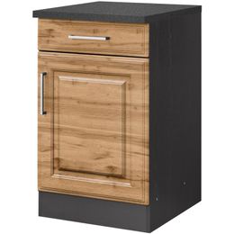 Unterschrank KOCHSTATION, B:50cm H:85cm T:60cm, grau, Holzwerkstoff, MDF, Küche, Schränke, "KS-Stockholm", hochwertige MDF-Fronten