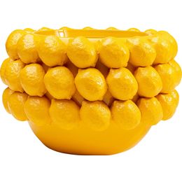 &Uuml;bertopf KARE DESIGN, B:34cm H:21,5cm T:34cm, gelb, Pflanzgef&auml;&szlig;e, "Deko &Uuml;bertopf Lemon Juice 22cm"