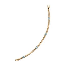 Jobo Damen Goldarmband "Armband mit Blautopas", 19cm, Gelbgold 585, gelb, Gelbgold 585, Armb&auml;nder, 585 Gold massiv 19 cm