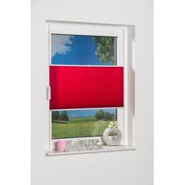 Plissee K-home, B:60cm H:210cm, pink, Obermaterial: 100% Polyester, Badezimmer, Plissees, "Klemmfix Pisa", Crushed-Optik