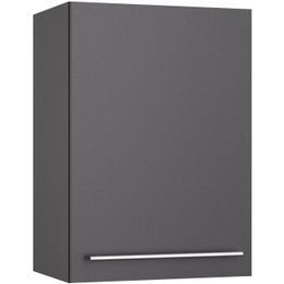 H&auml;ngeschrank KOCHSTATION, B:50cm H:70,4cm T:34,9cm, grau, Spanplatte, K&uuml;che, Schr&auml;nke, "KS-Bern2", Breite 50 cm, 1 T&uuml;r, 2 Einlegeb&ouml;den
